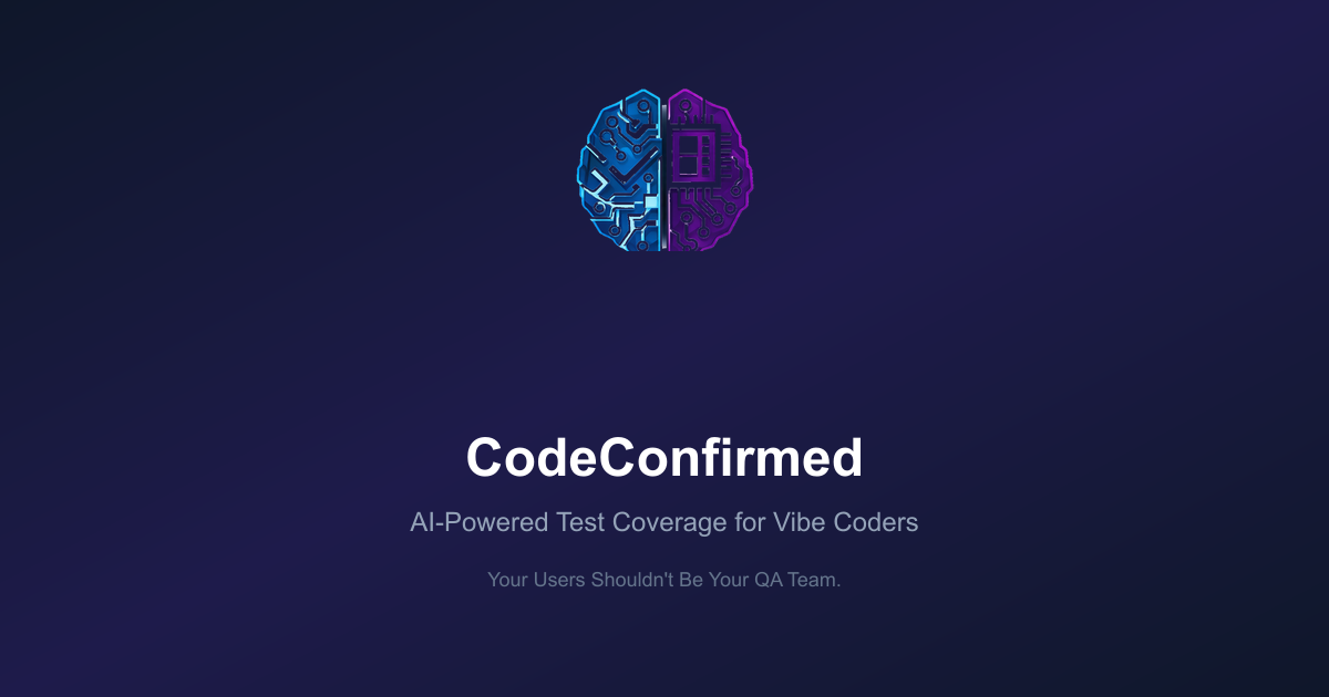 CodeConfirmed | AI-Powered Test Coverage for Developers